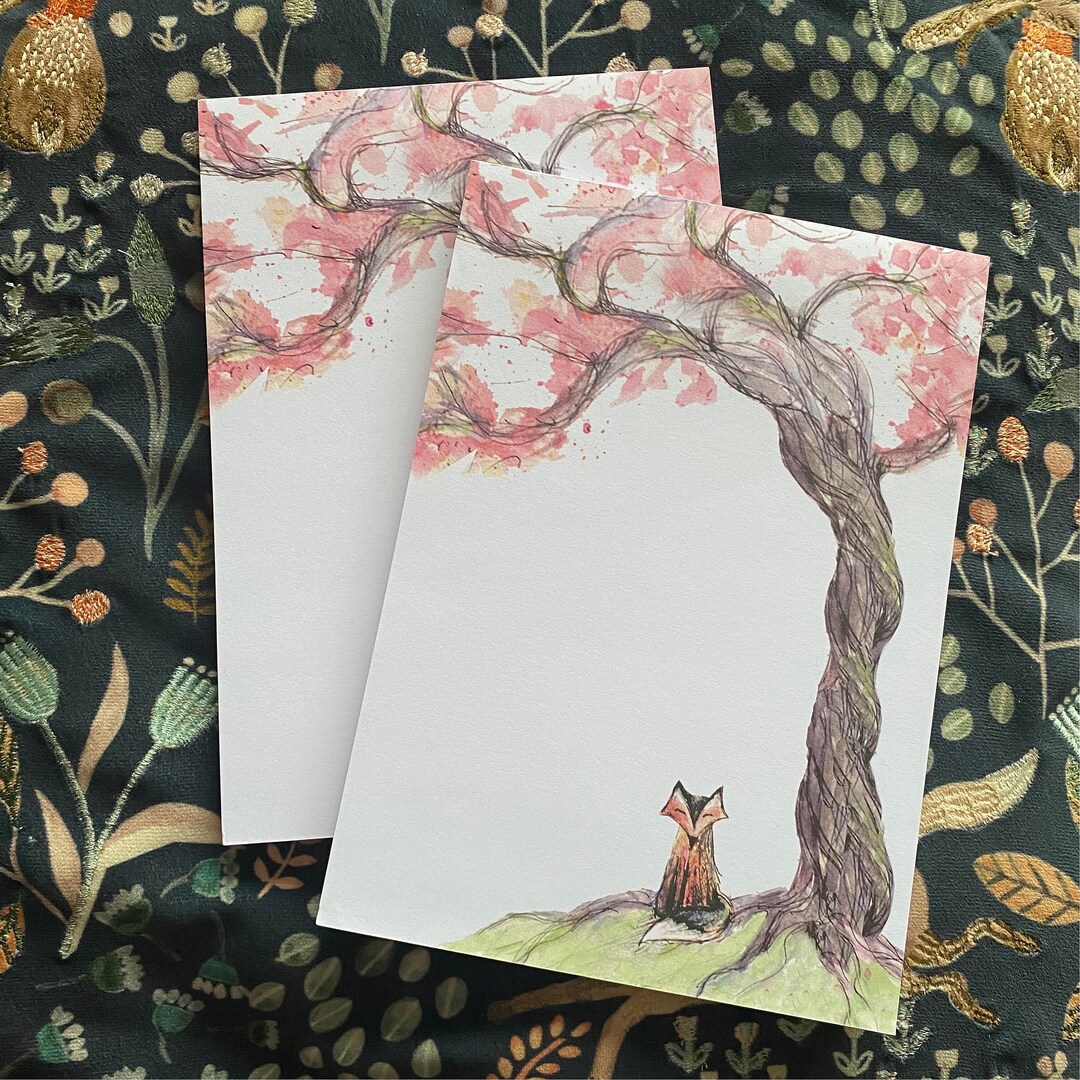 CHERRY FOX A5 Writing Pad Notepad Notes Catherine Redgate Stationery ...
