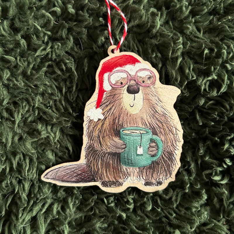 Beaver With Santa Hat - Etsy
