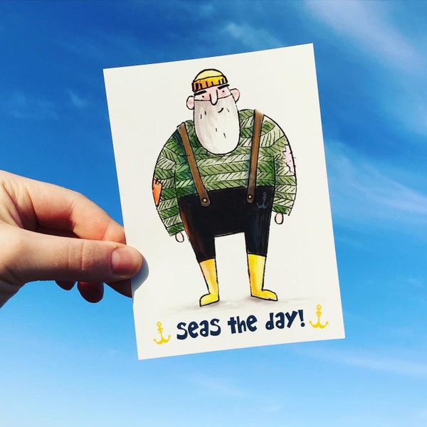 Sailor Postcard - Etsy