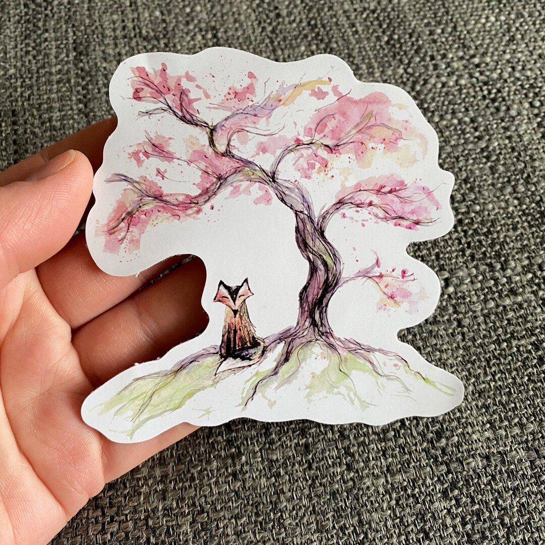 CHERRY FOX Sticker Illustration Catherine Redgate Paper Bujo Stationery ...