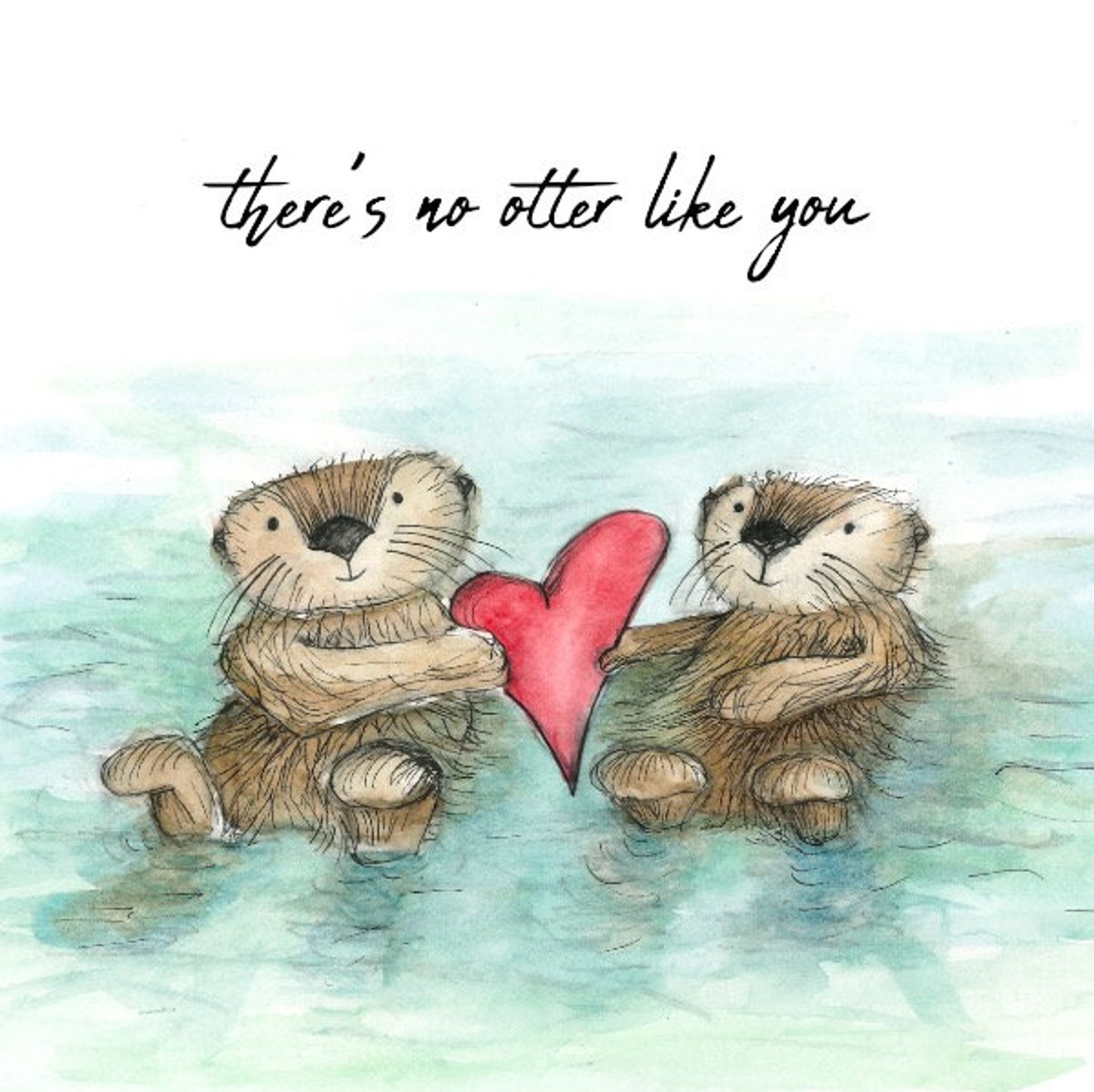 3 DESIGNS Otterly in Love No Otter Like You Love You | Etsy UK