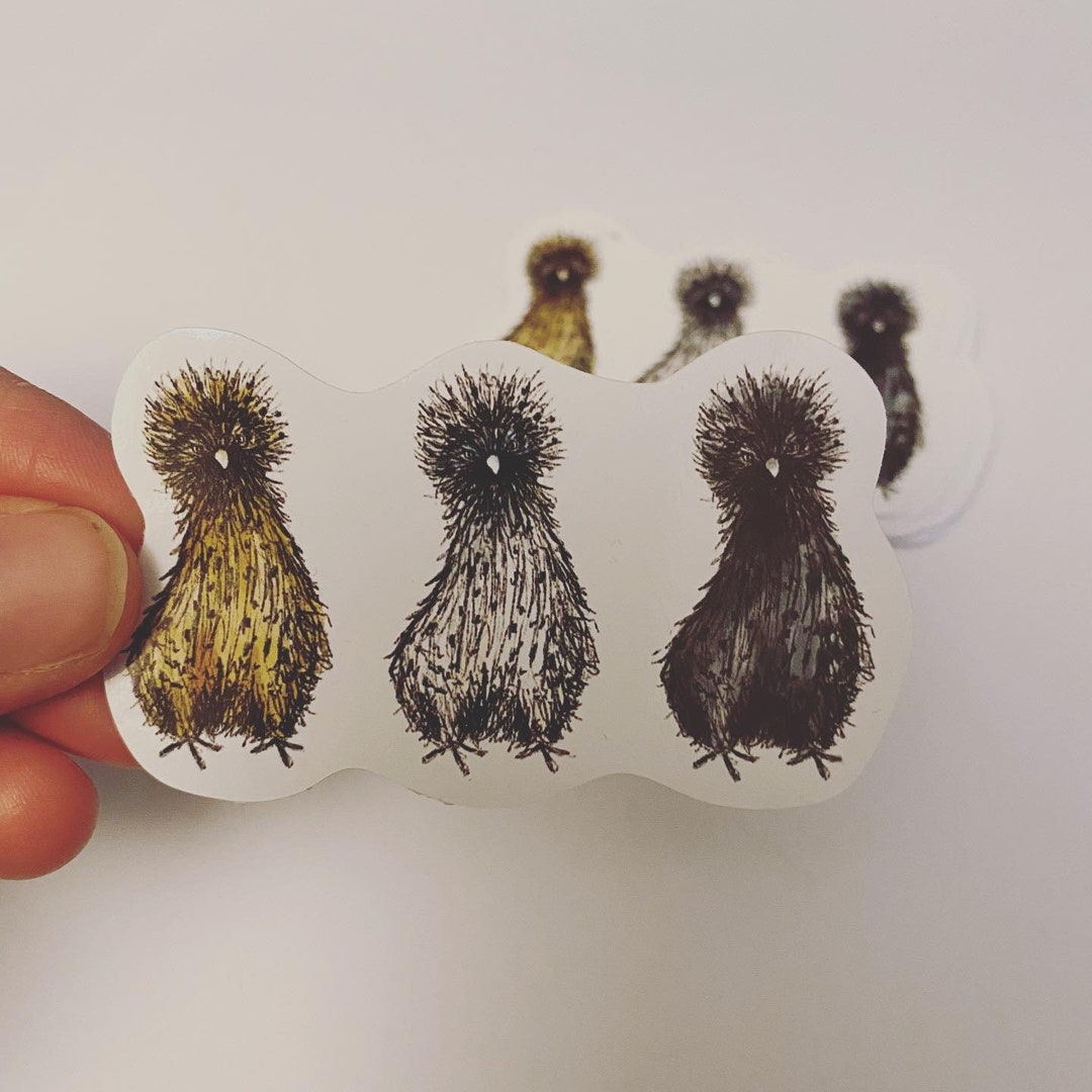 SILKIE CHICKEN Trio Sticker - Illustration Catherine Redgate Paper Bujo ...