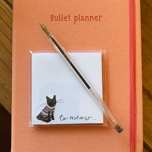 Small TO MEOW Black CAT Memo Pad Notepad Notes Catherine Redgate ...