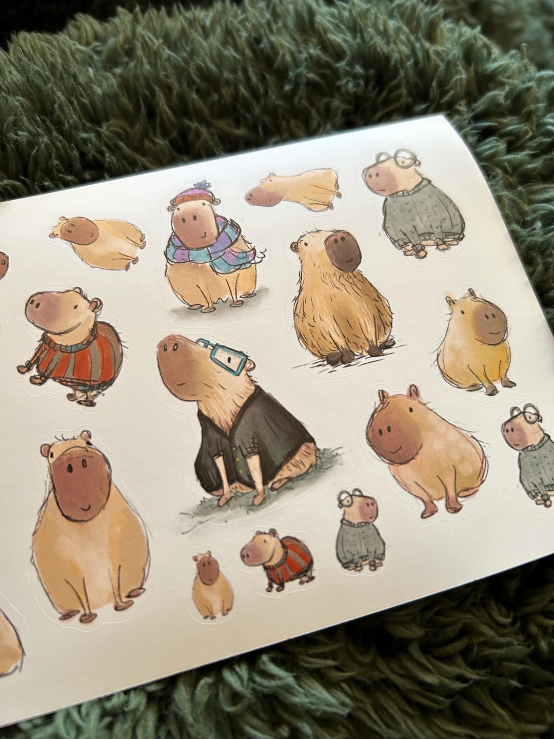 CAPYBARA STICKER SHEET Illustration Catherine Redgate Paper Bujo ...