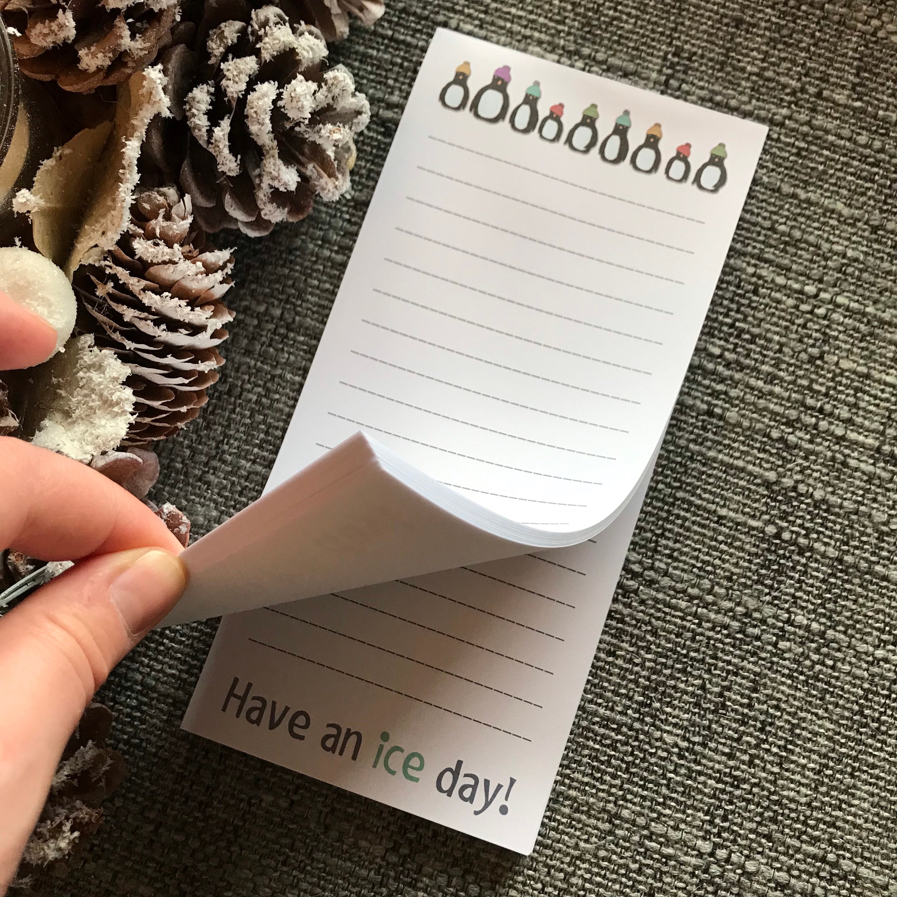 POSITIVE PENGUINS LIST Pad Notepad Notes Catherine Redgate | Etsy