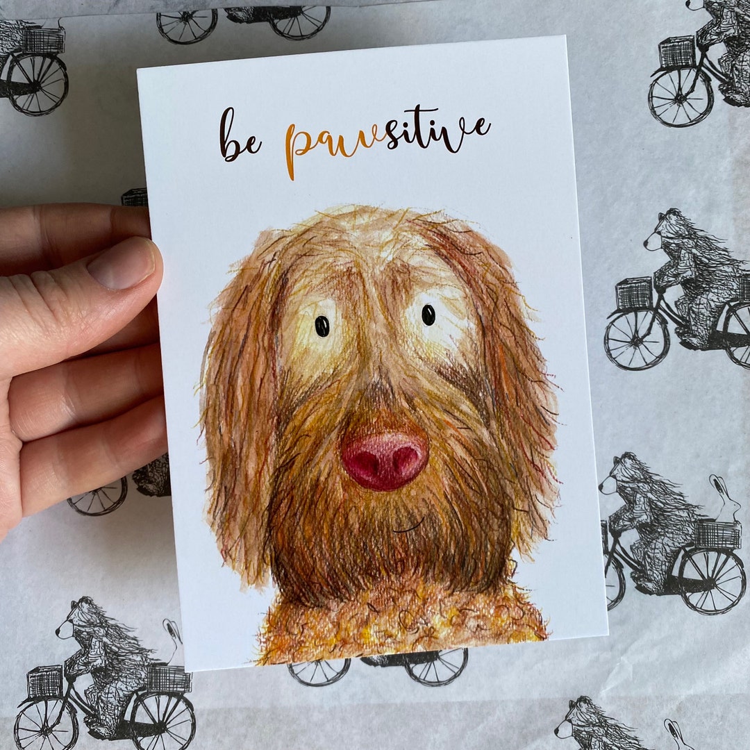 PAWSITIVE DOG Postcard Catherine Redgate Letter Card Message ...