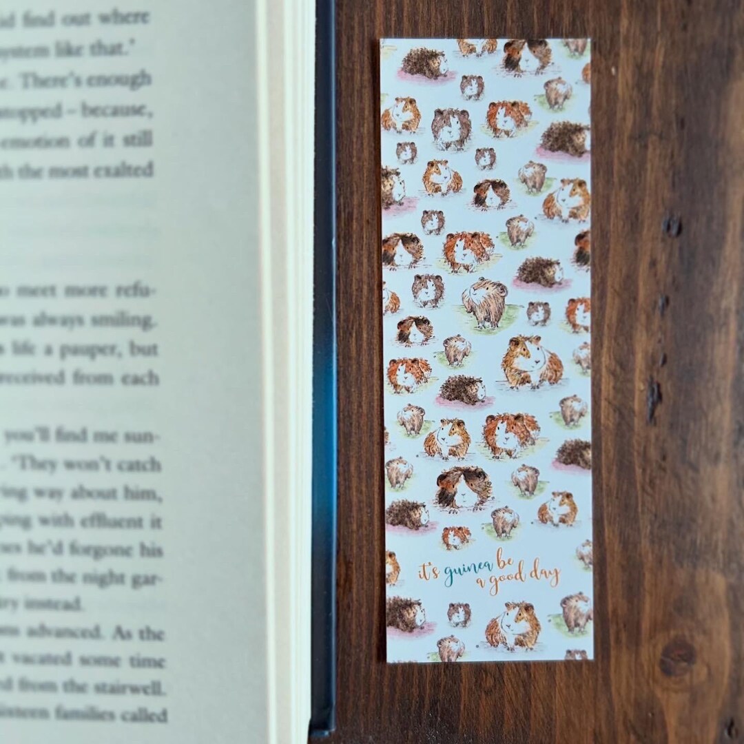 GUINEA PIG BOOKMARK Catherine Redgate Illustration Gift Cottage Core ...