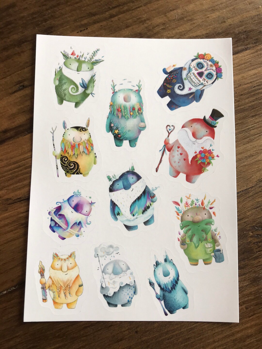 SPIRIT STICKER SHEET - Illustration Catherine Redgate Paper Bujo ...