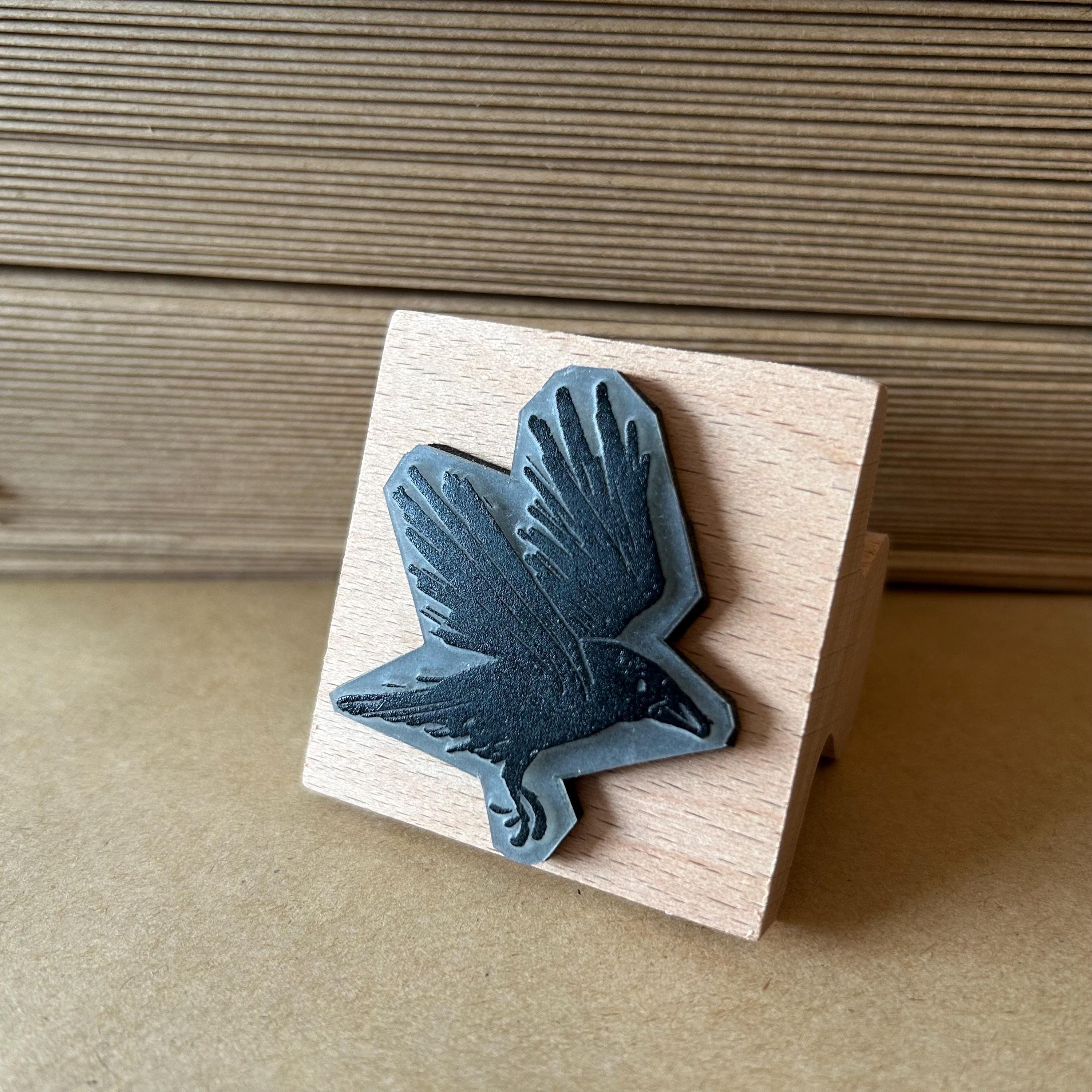 RAVEN Wooden Rubber Stamper Catherine Redgate Fun Stamping Scrapbooking ...