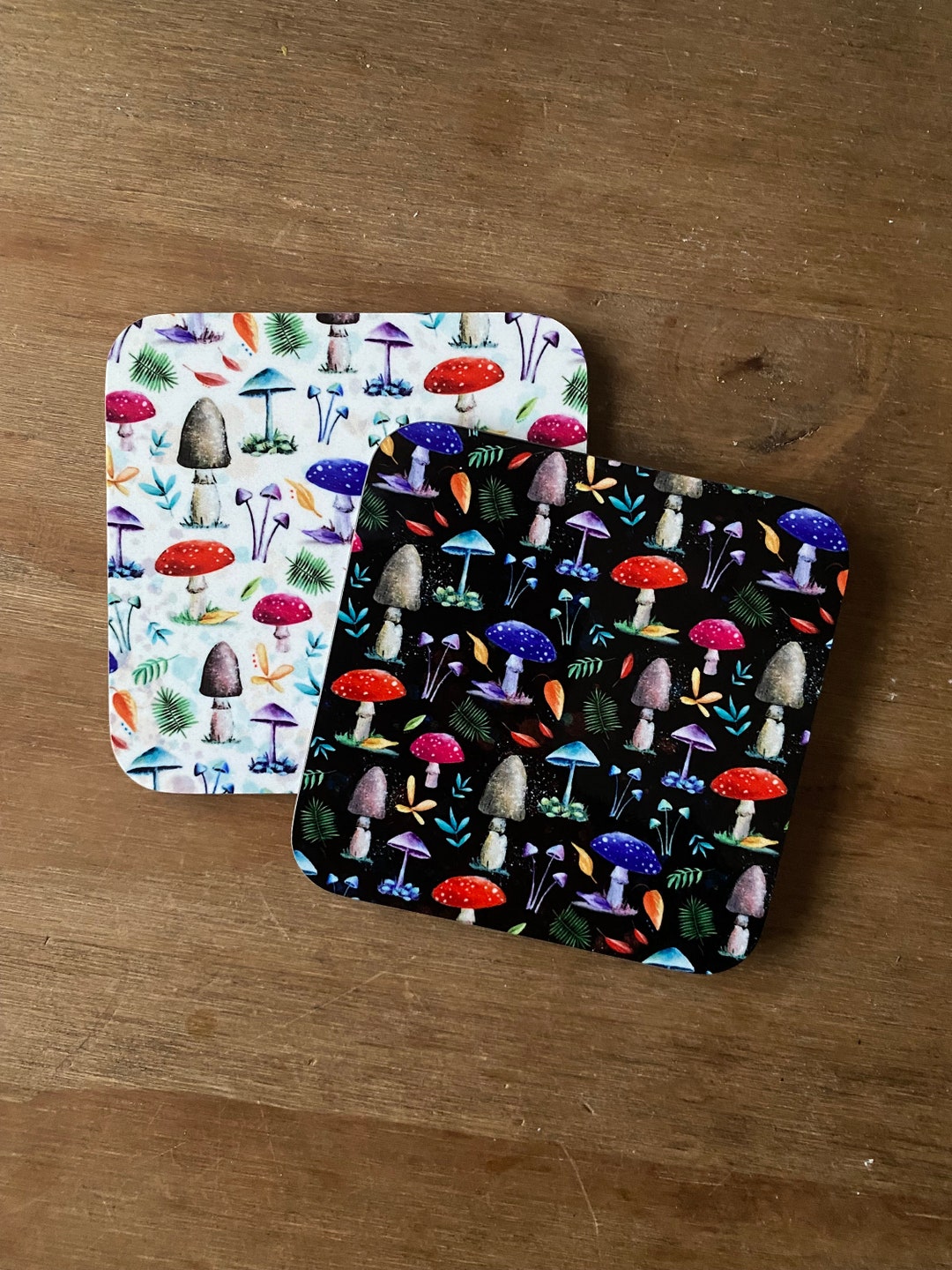 MUSHROOM Gloss COASTER Catherine Redgate Scottish Illustration Homeware ...