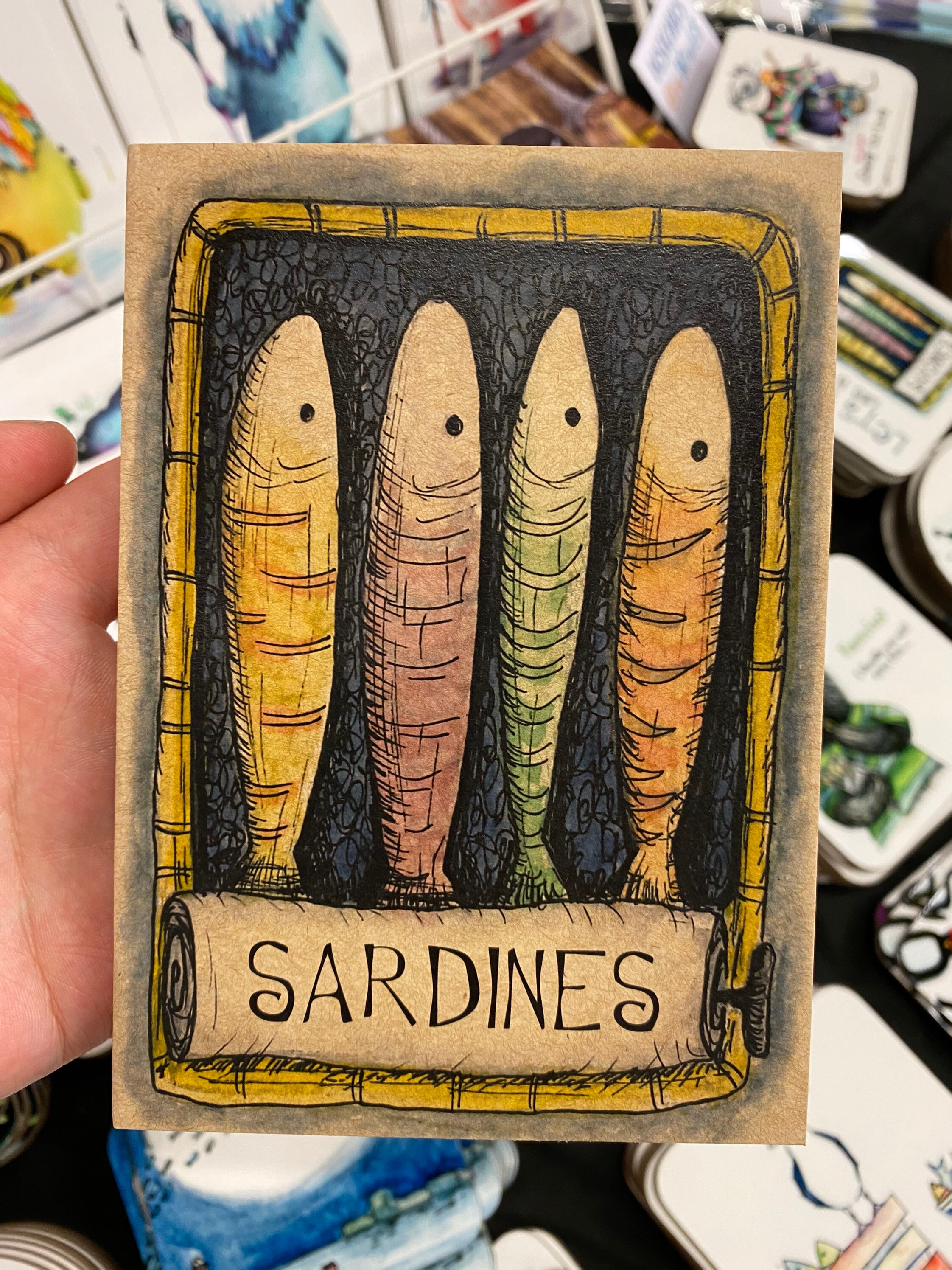 SARDINES A6 ECO Jotter Artist Sketchpad Notebook Plain Stocking Filler ...