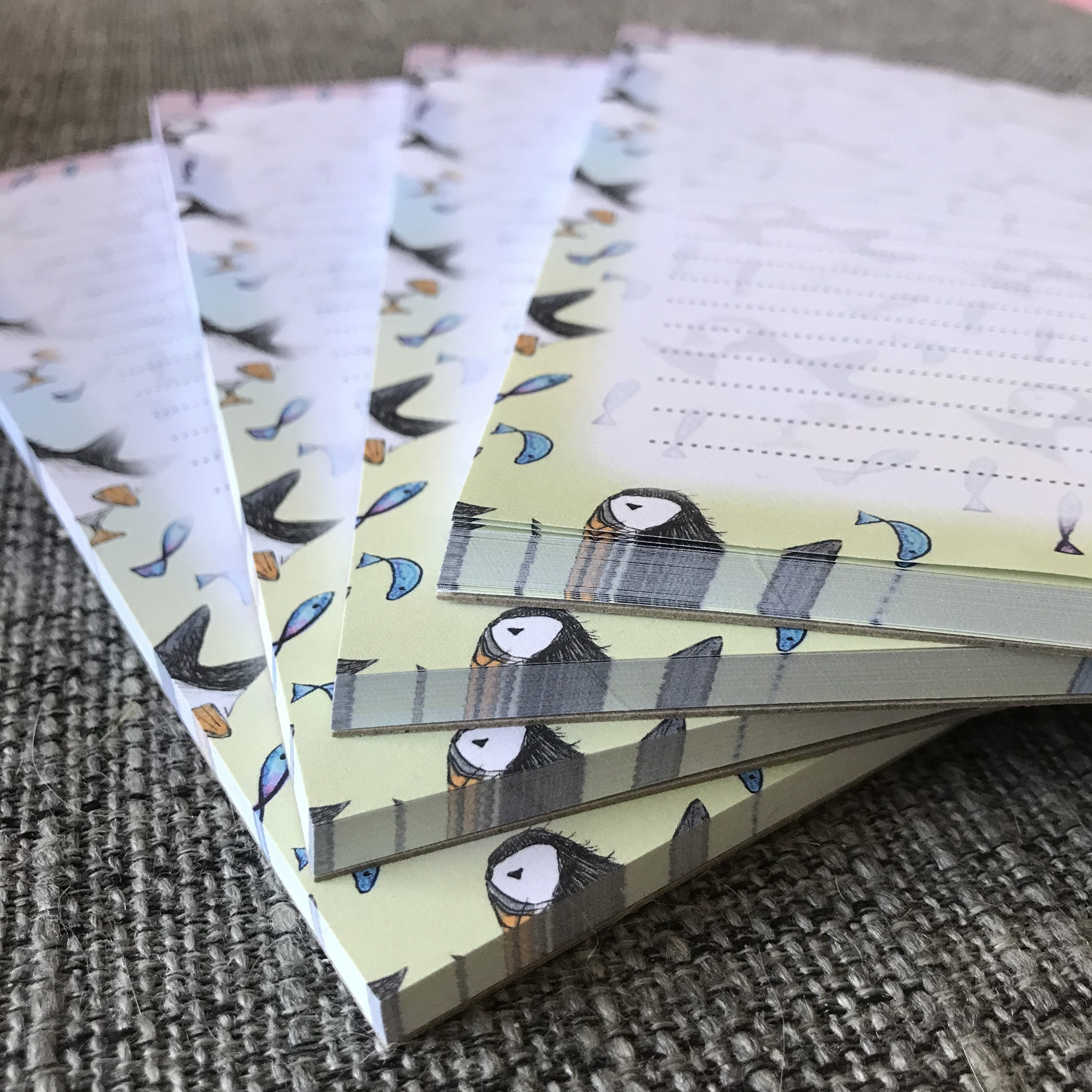 PUFFIN A5 Writing Pad Notepad Notes Catherine Redgate Stationery ...