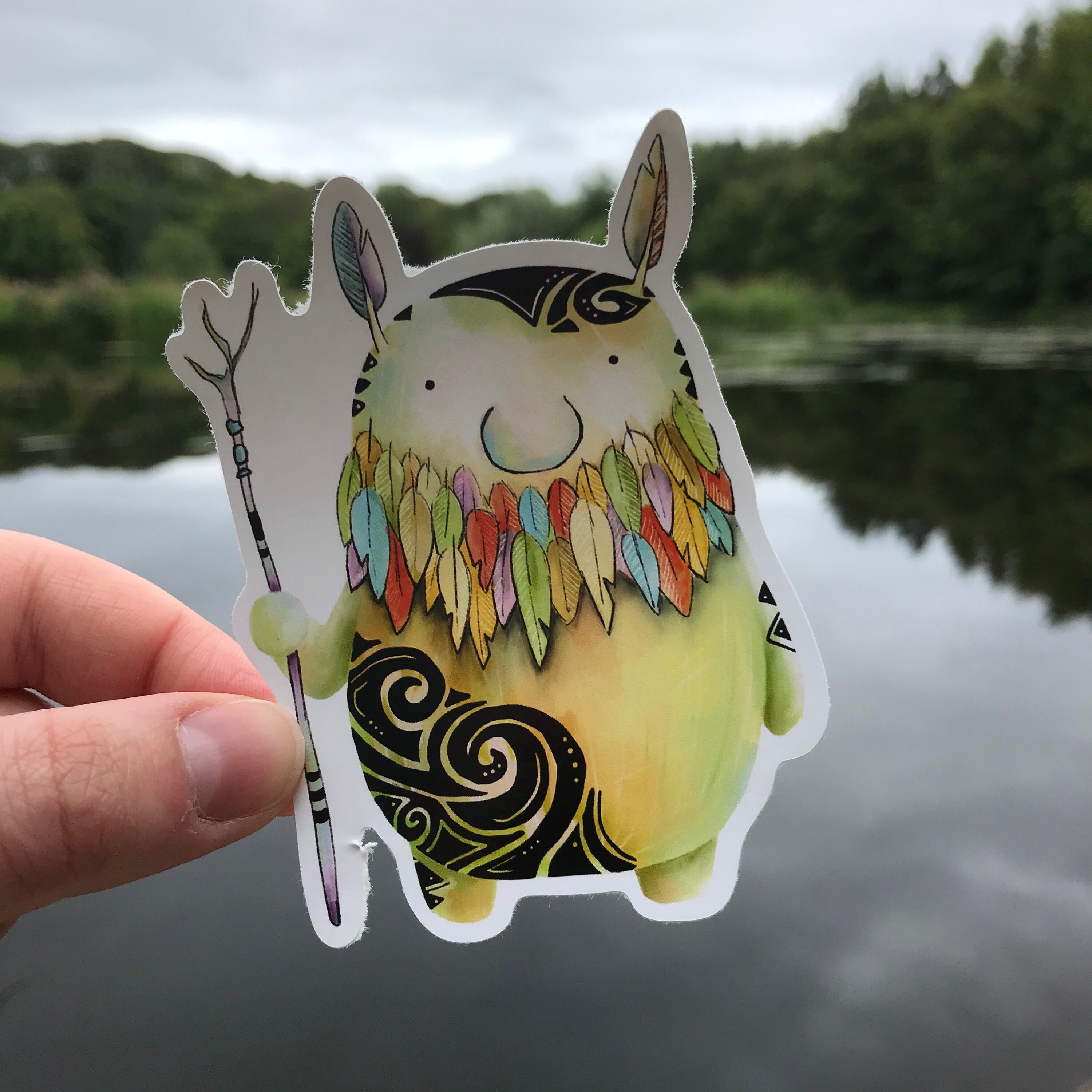 TRIBAL SPIRIT Sticker Illustration Catherine Redgate Paper | Etsy