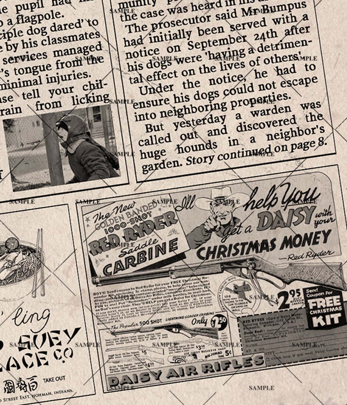 A Christmas Story Newspaper Poster Print Etsy a-christmas-story-newspaper-poster-print-etsy