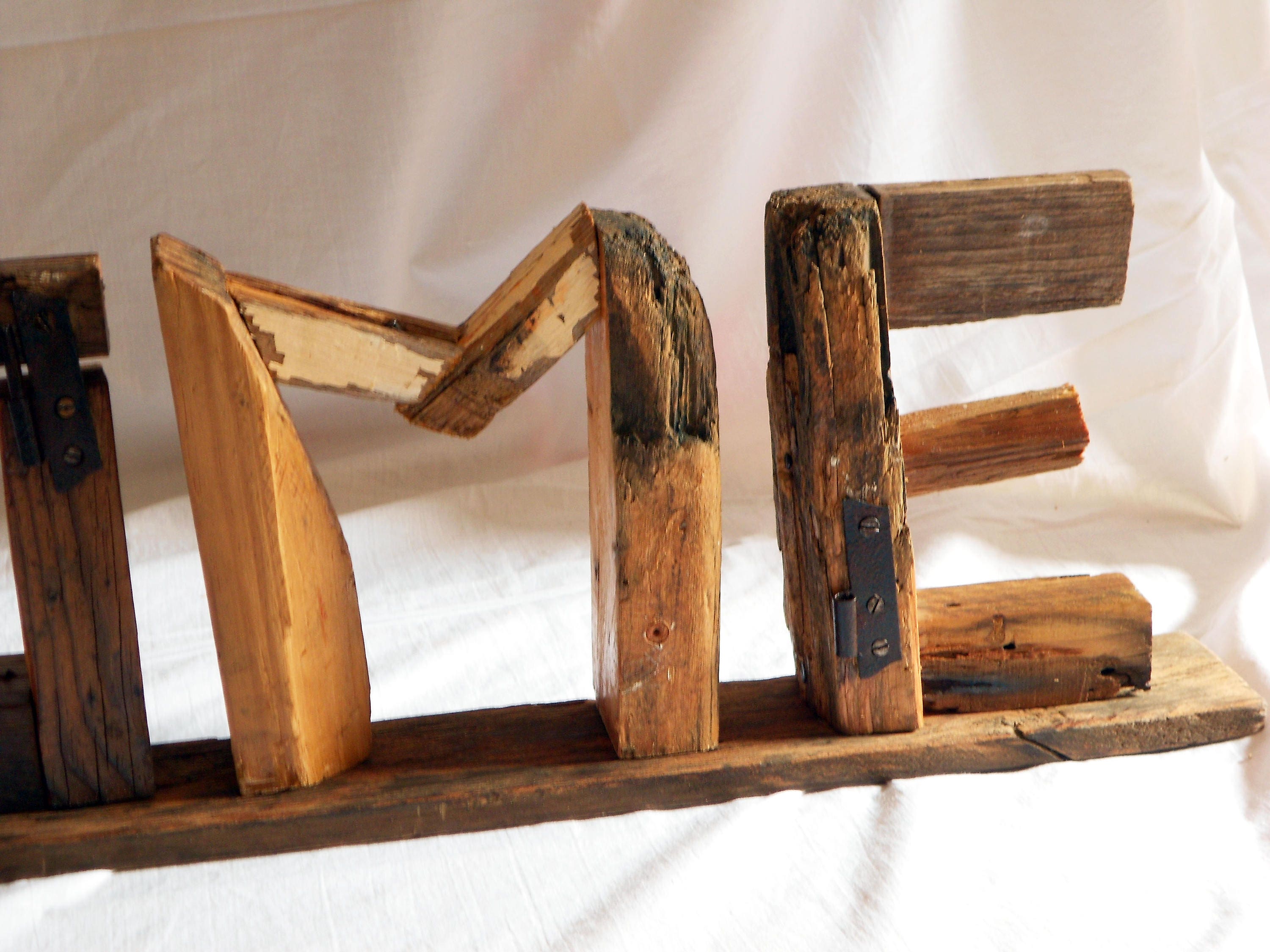 Letras HOME en madera reciclada vintage hecho a manopara decoración del ...