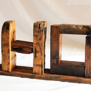 Letras HOME en madera reciclada vintage hecho a manopara decoración del ...