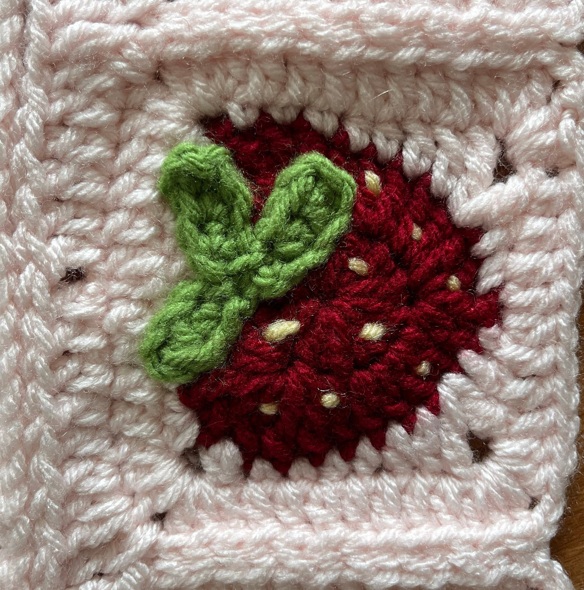 Strawberry Patch Granny Square - Etsy