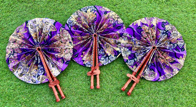 Shiny Purple Gold Detailed Fan (L1) - Etsy