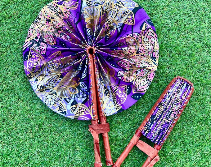 Shiny Purple Gold Detailed Fan (L1) - Etsy