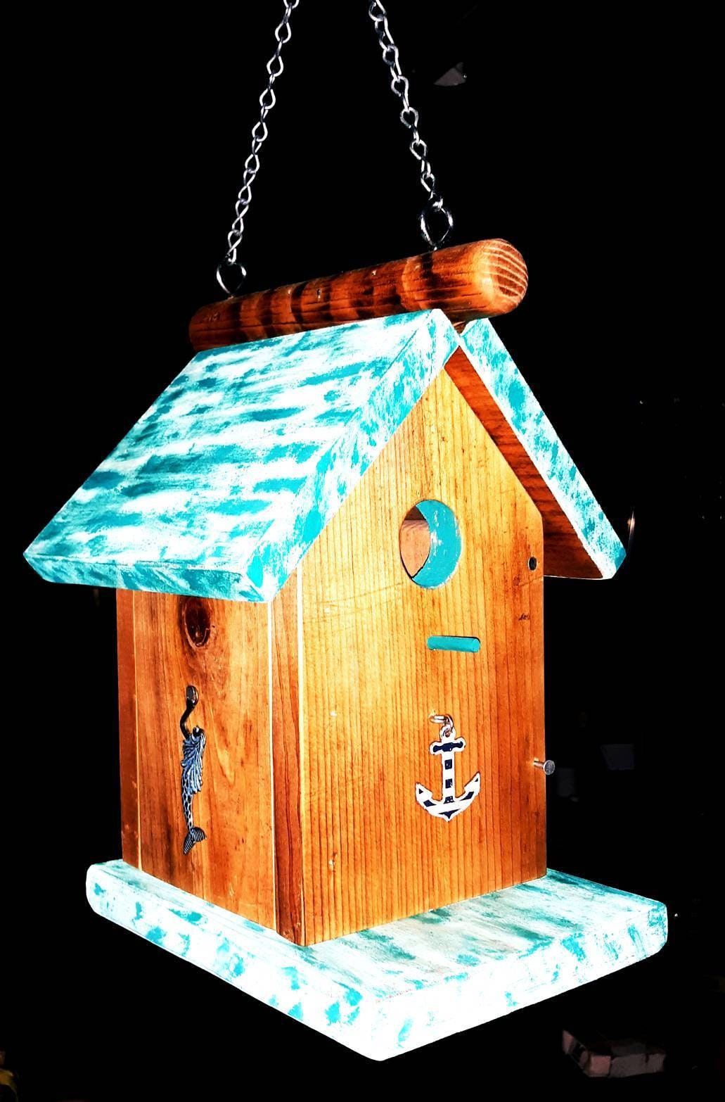 Mermaid Abode, Shipside Birdhouse - Etsy