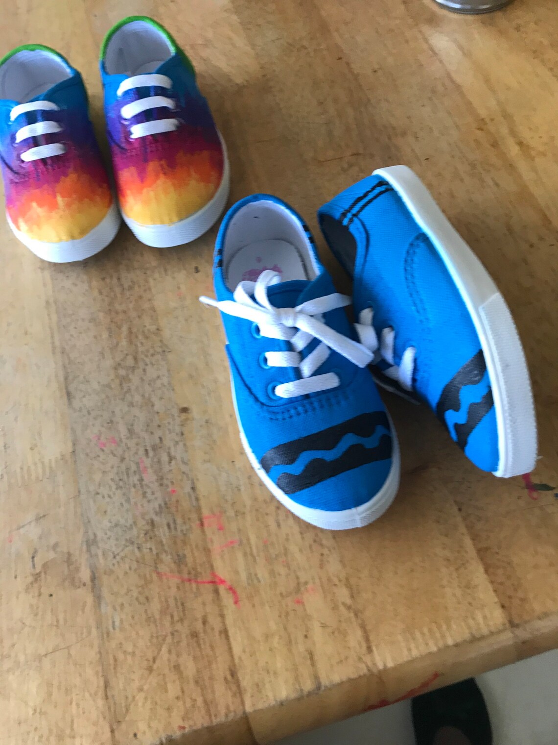 Hand Painted Pencil and Composition Book Shoes, or Crayons - Etsy