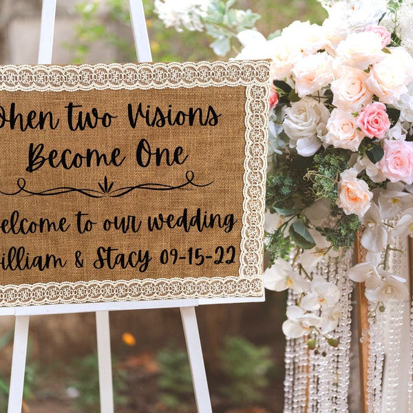Burlap Wedding Signs - Etsy