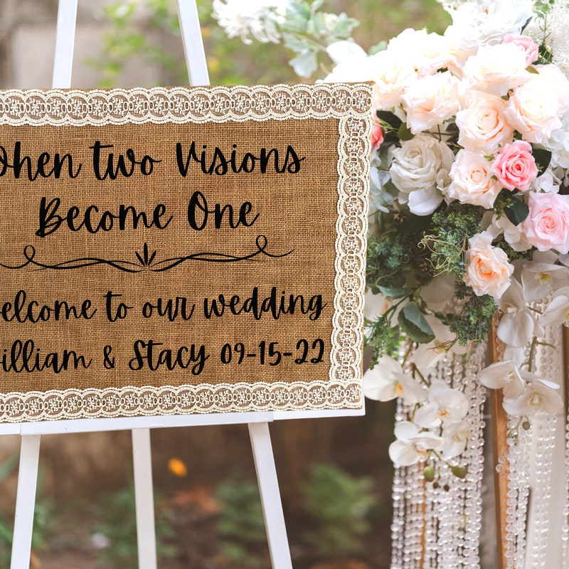 Burlap Wedding Signs - Etsy