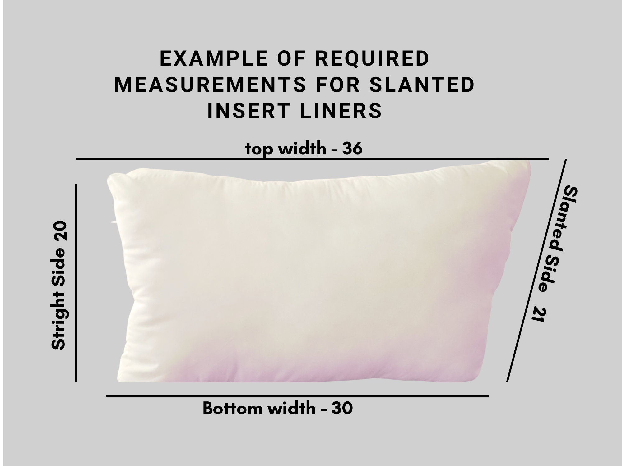 Custom Size Slanted Shape Couch Cushion Insert Liners and Replacement ...