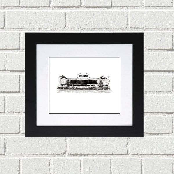 Chiefs Stadium Drawing - Etsy