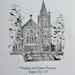 Custom Pen and Ink Church Drawing gift for Anniversary a - Etsy
