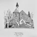 Custom Pen and Ink Church Drawing gift for Anniversary, a Special Day ...