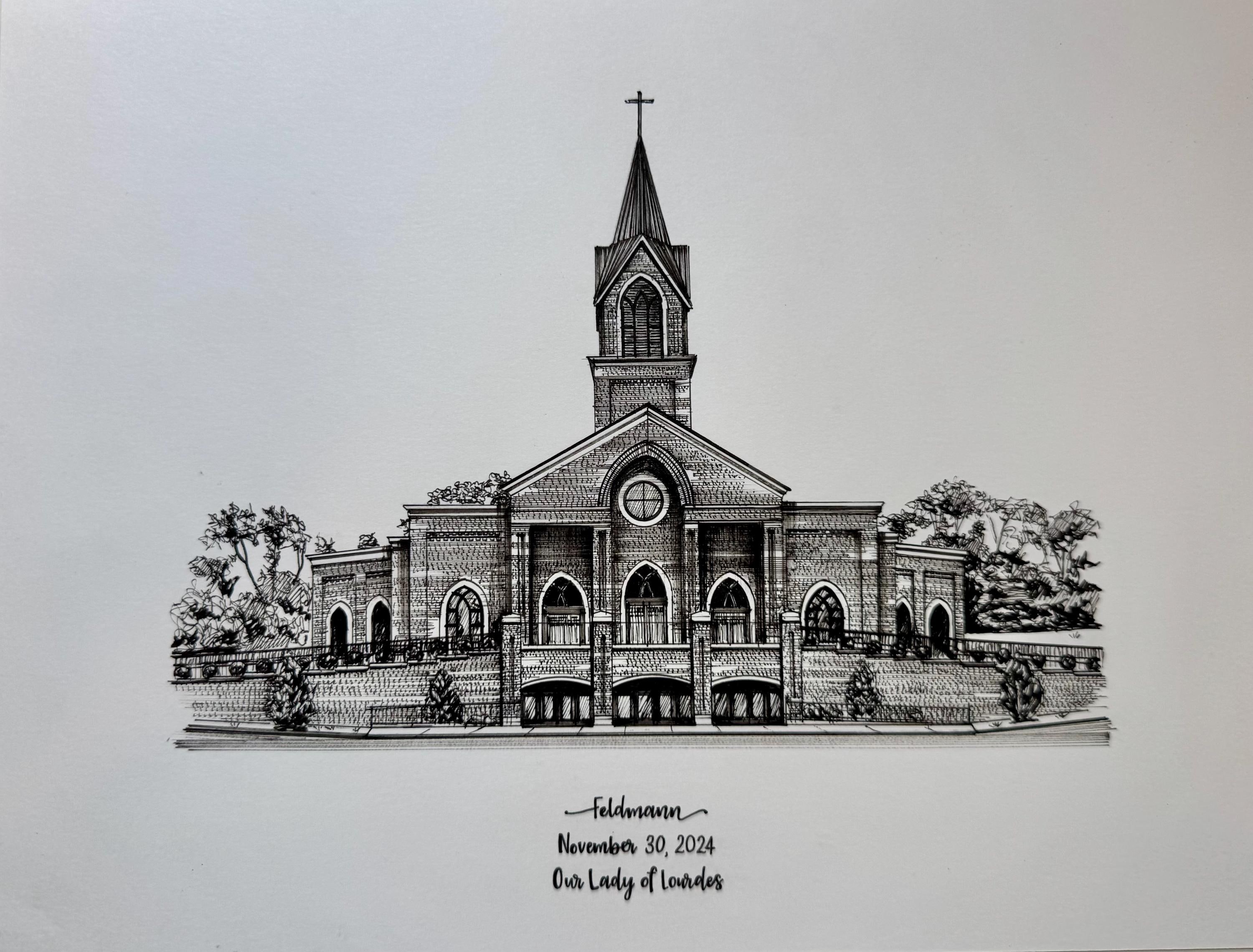 Catholic Church Drawing Ideas