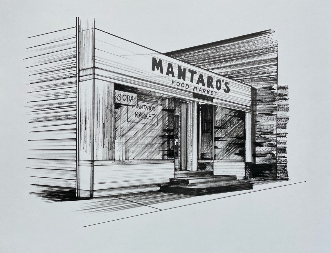 Custom Pen and Ink Building Drawing perfect Gift for New - Etsy