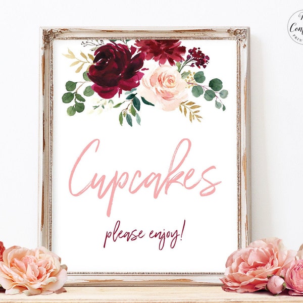 Cupcake Table Sign - Etsy