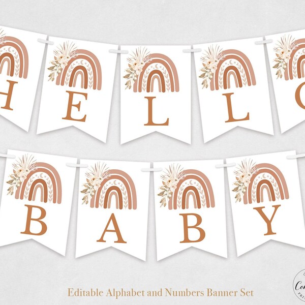 Rainbow Baby Shower Banner - Etsy