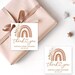 Boho Rainbow Square Thank You Favor Tags Printable Baby - Etsy