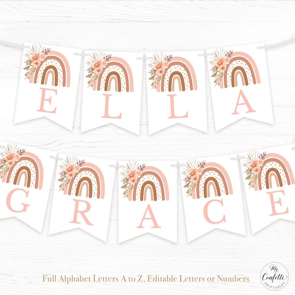 Rainbow Birthday Banner - Etsy