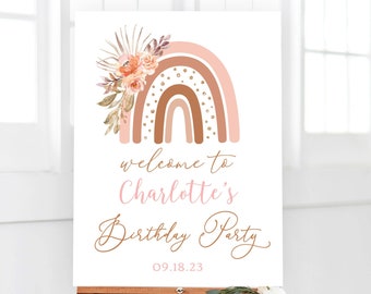 Boho Birthday Party Welcome Sign - Etsy