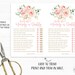 Blush Pink Floral Baby Shower Game BUNDLE Six Printable Baby | Etsy
