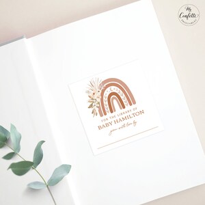 Editable Book Label Template, Custom Book Label, Printable Baby Book ...