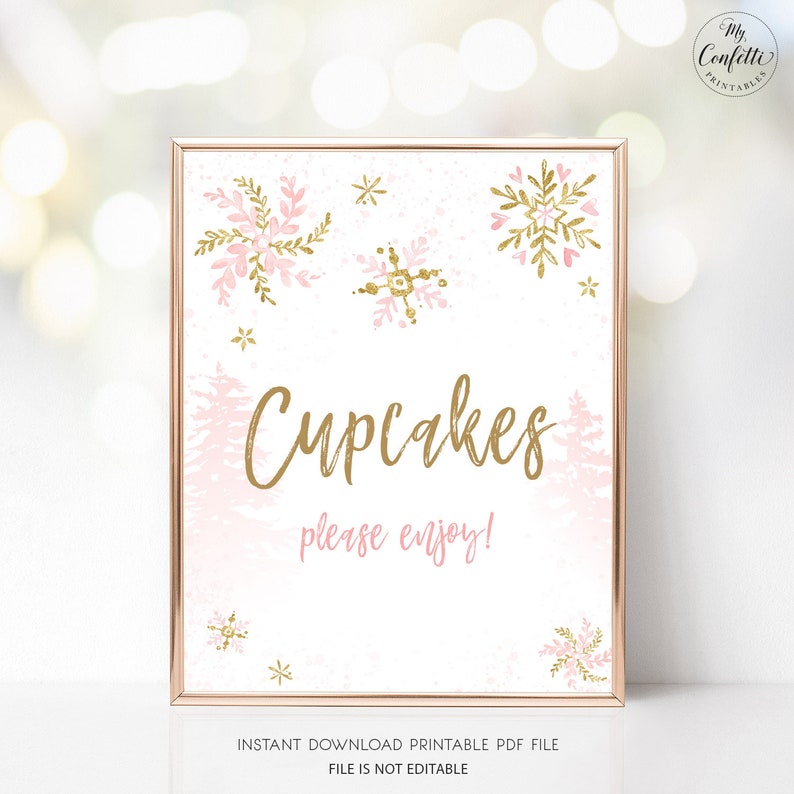 Cupcakes Sign Printable Cupcakes Sign Baby Shower Birthday - Etsy