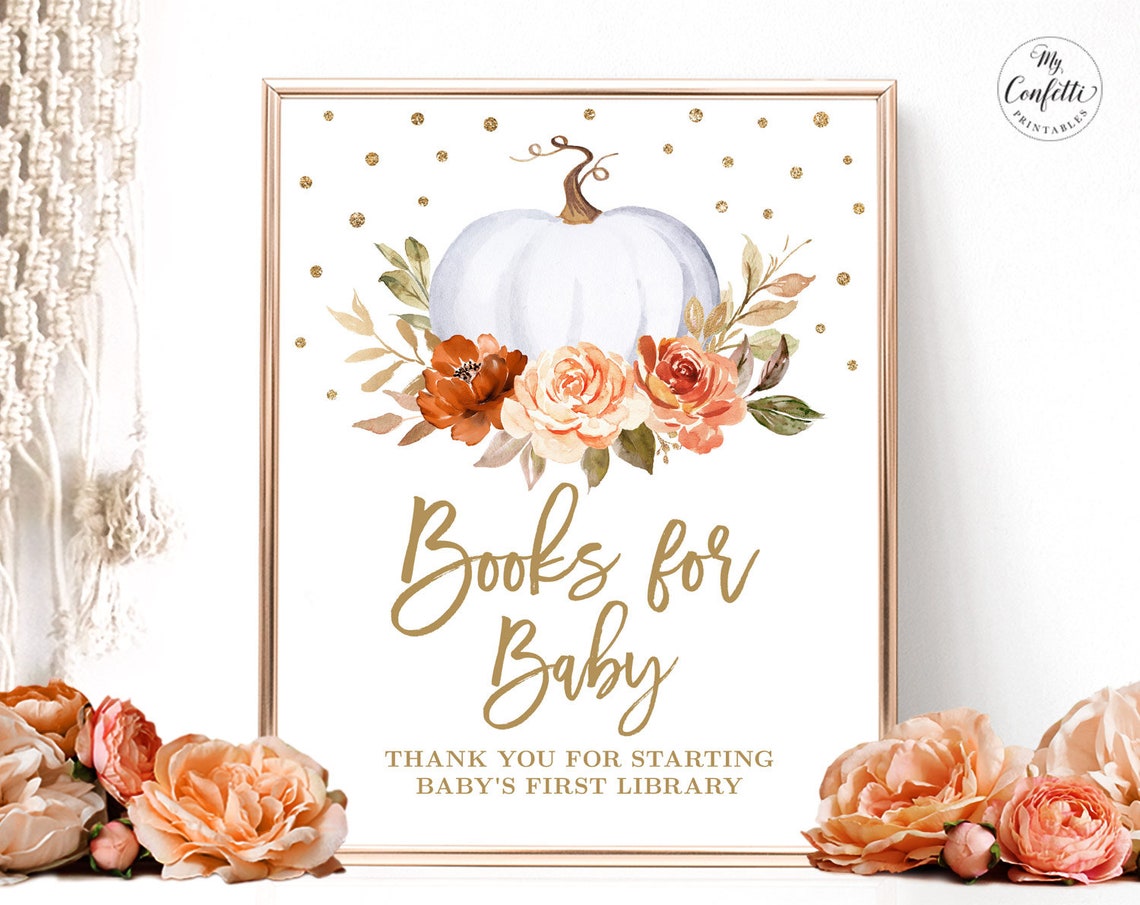 Books for Baby Sign Printable Baby Shower Book for Baby Sign | Etsy