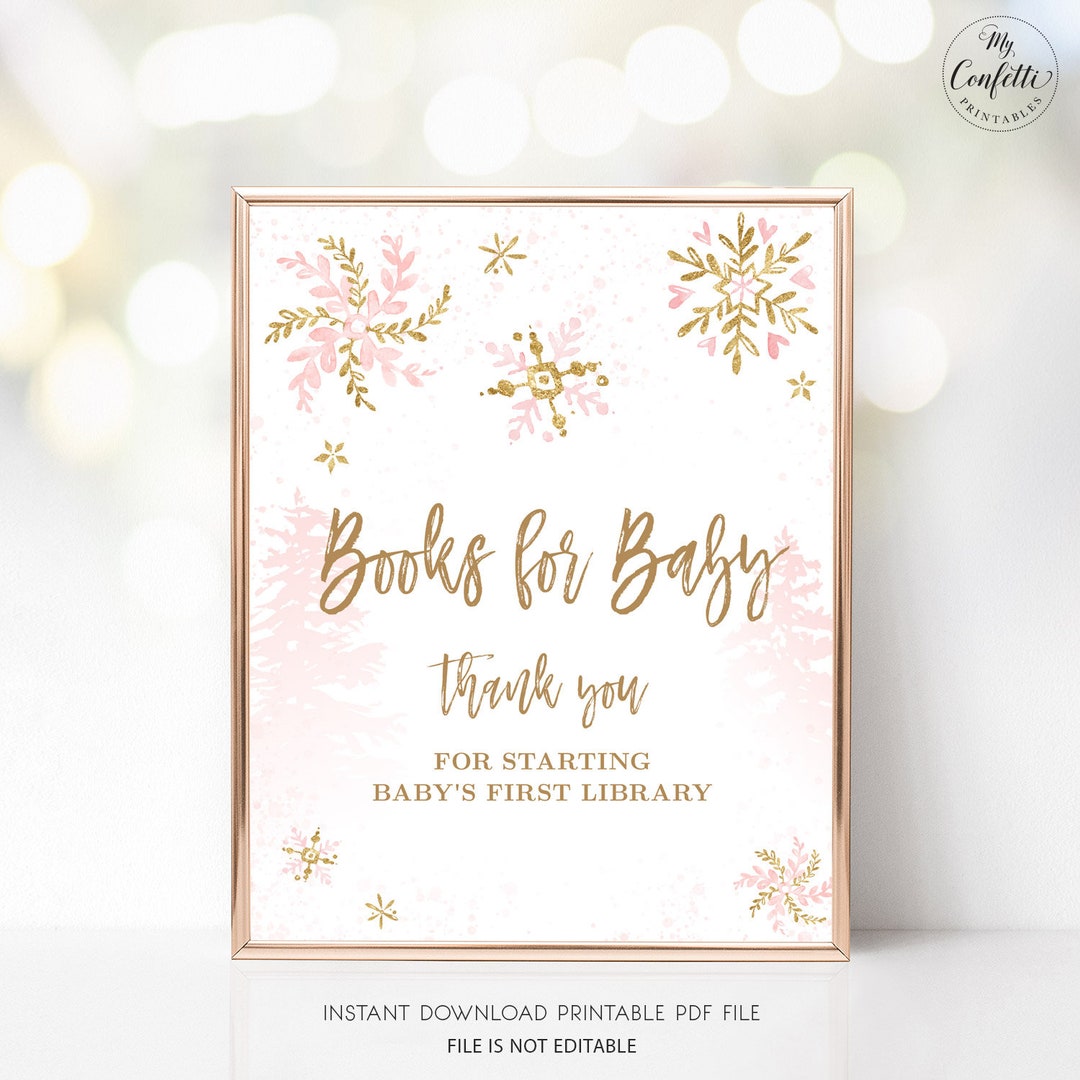 Books for Baby Sign, Printable Baby Shower Book for Baby Sign, Girl ...