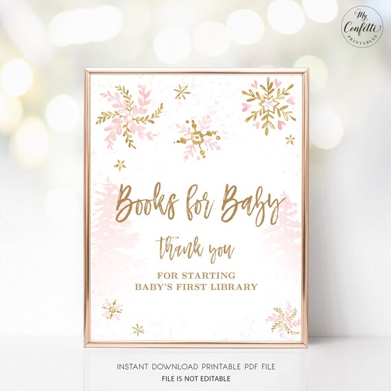 Books for Baby Sign Printable Baby Shower Book for Baby Sign | Etsy