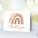 Boho Rainbow Thank You Card, Printable Thank You Cards, Baby Shower ...