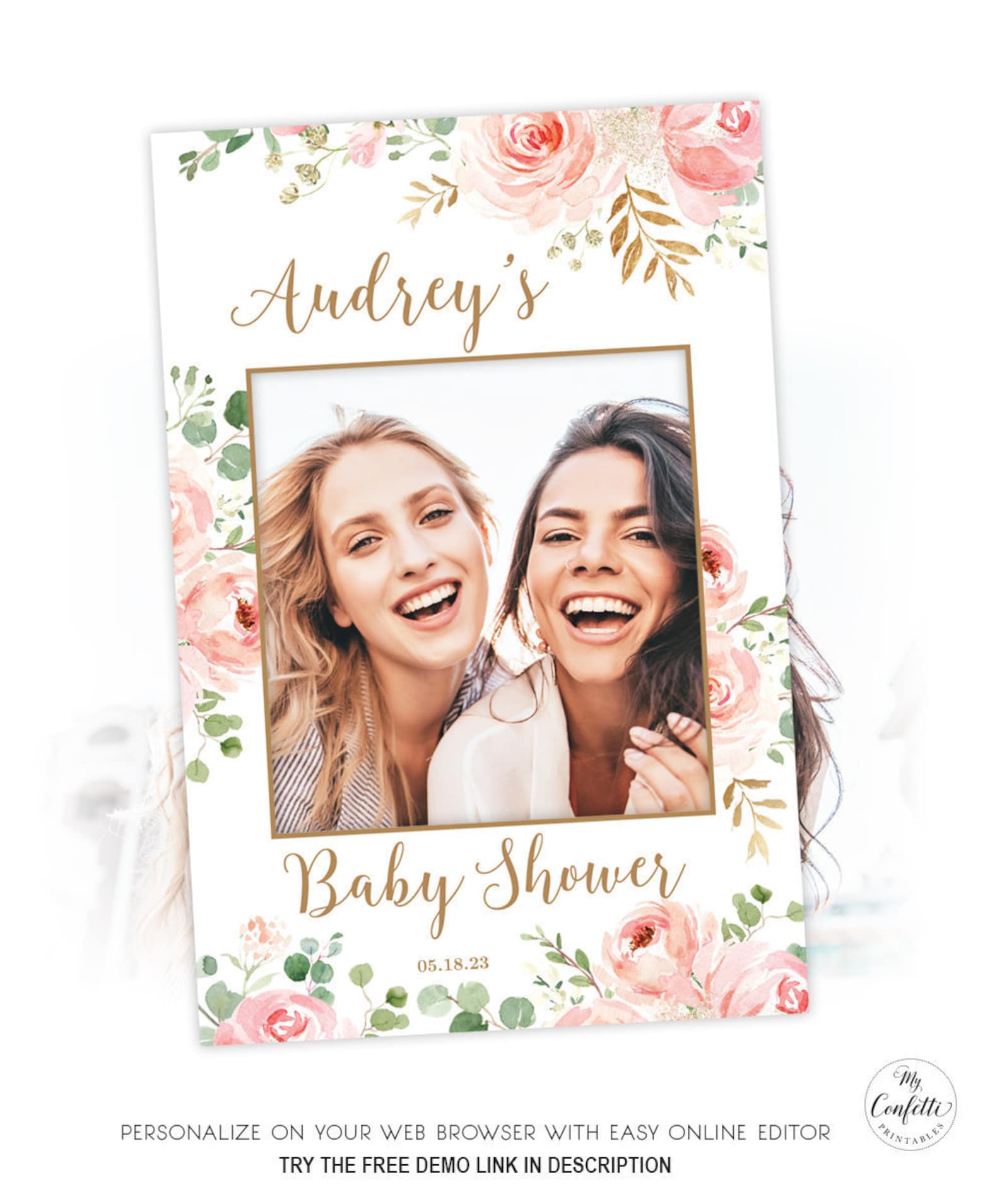EDITABLE Photo Prop Frame Sign Template, Printable Photo Prop Frame ...