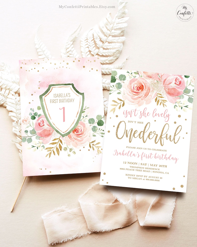 Baby's First Birthday Party Invitation EDITABLE - Etsy