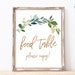Food Table Sign, Printable Food Table Sign, Baby Shower, Birthday ...