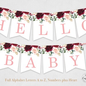 Printable Alphabet Banner Set, Letters A to Z, Numbers Plus Heart, DIY ...