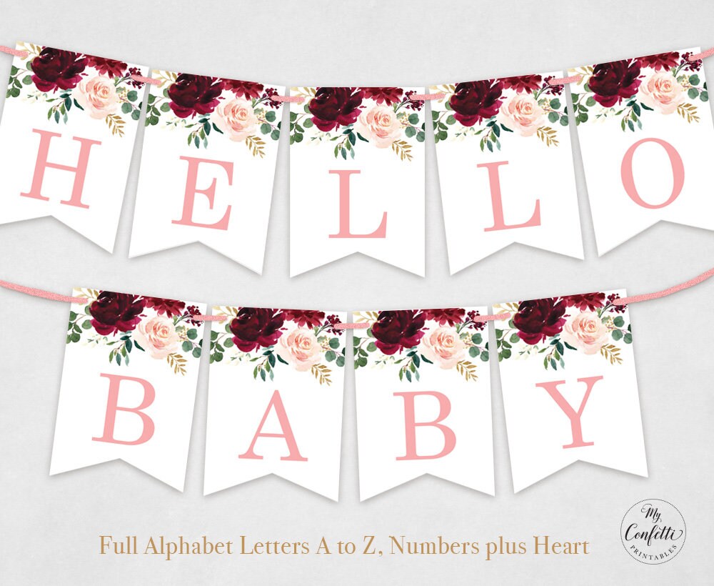Printable Alphabet Banner Set Letters A to Z Numbers Plus | Etsy